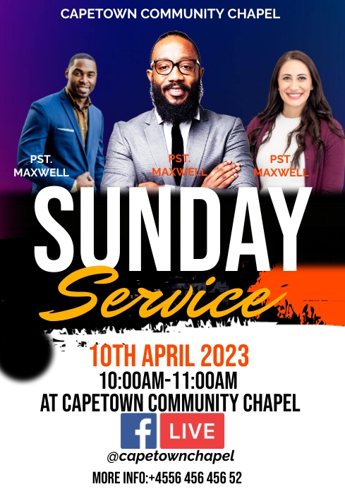 sunday service flyer poster Template | PosterMyWall