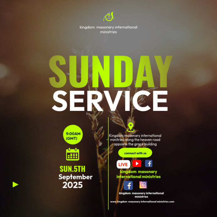 SUNDAY SERVICE FLYER POSTER TEMPLATE | PosterMyWall