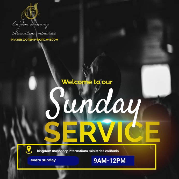 sunday service flyer poster template | PosterMyWall