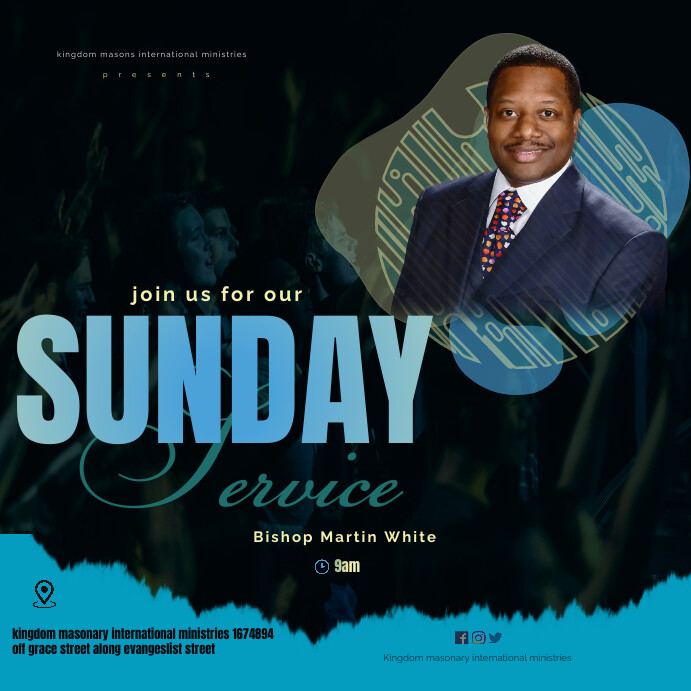 SUNDAY SERVICE FLYER POSTER TEMPLATE | PosterMyWall