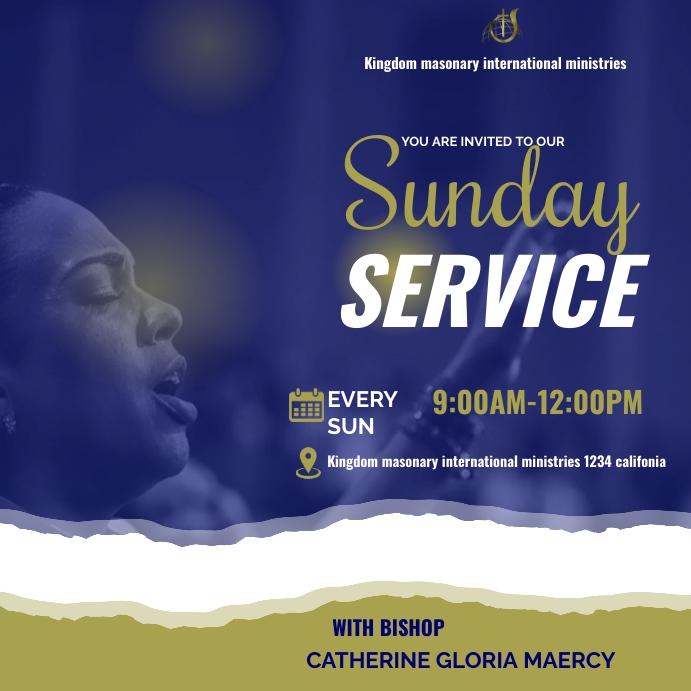 sunday service flyer poster template | PosterMyWall