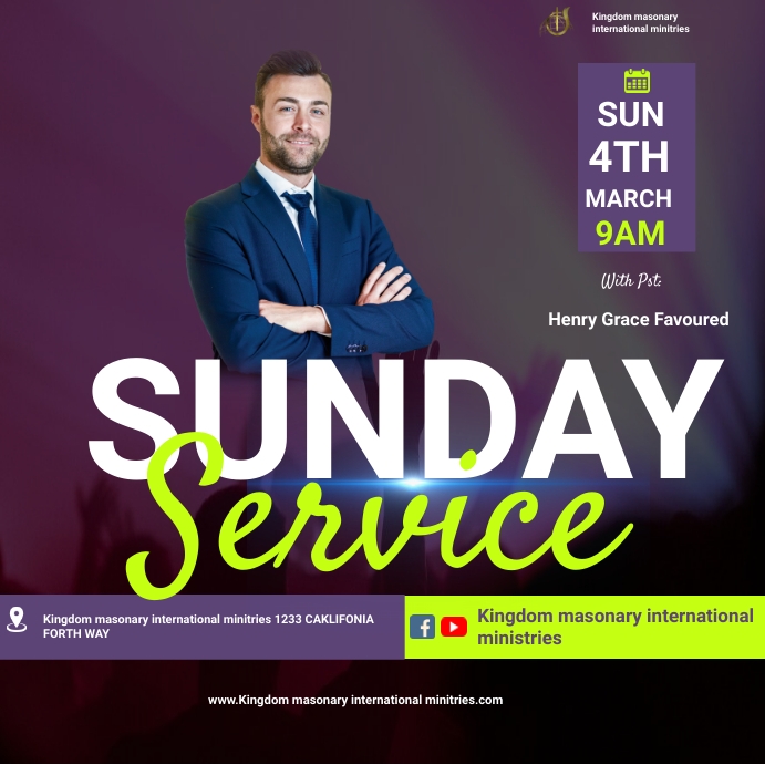 Brosur Templat Poster Pamflet Layanan Minggu | PosterMyWall