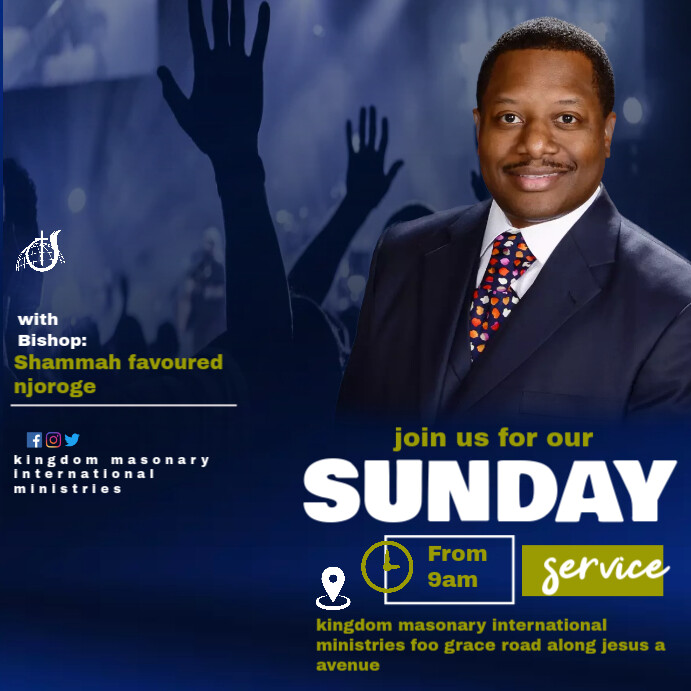 sunday service flyer poster template | PosterMyWall