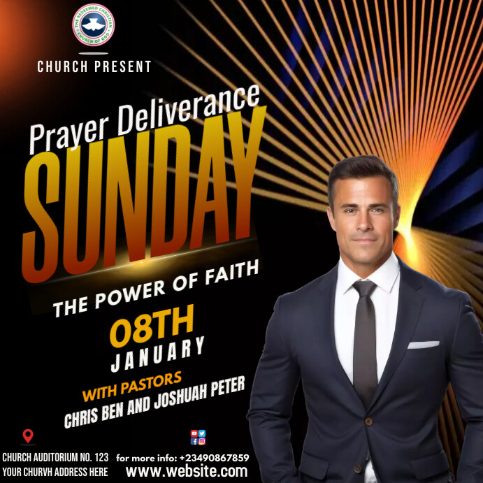 SUNDAY SERVICE flyer template (1) | PosterMyWall