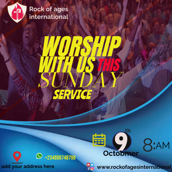 SUNDAY SERVICE flyer template (1) | PosterMyWall