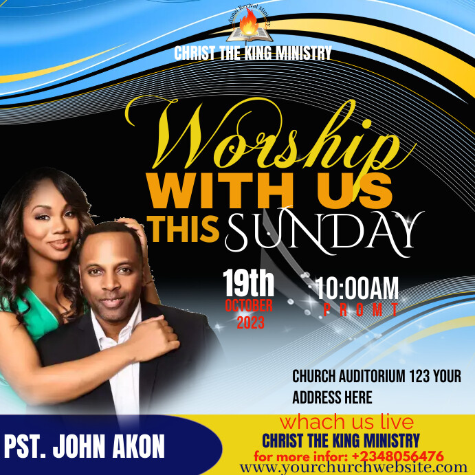 SUNDAY SERVICE flyer template (1) | PosterMyWall