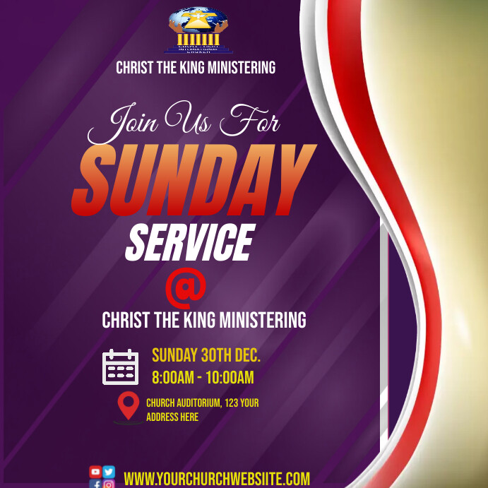 SUNDAY SERVICE flyer template (16) | PosterMyWall