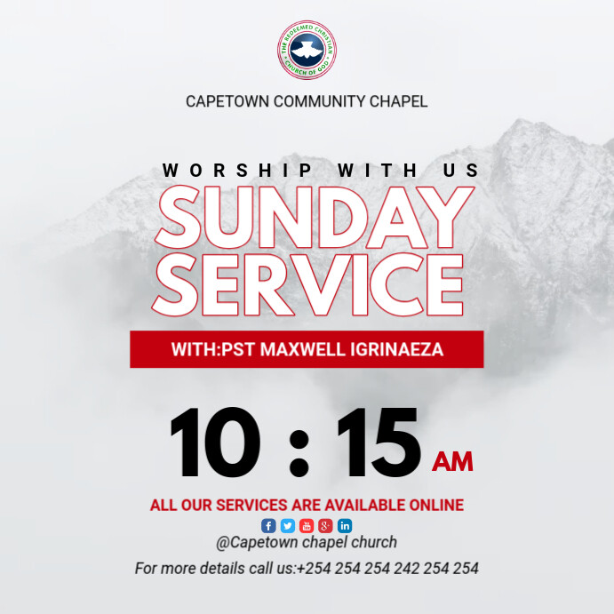 Sunday service flyer template | PosterMyWall