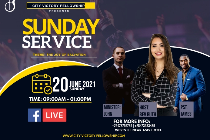 SUNDAY SERVICE FLYER TEMPLATE | PosterMyWall