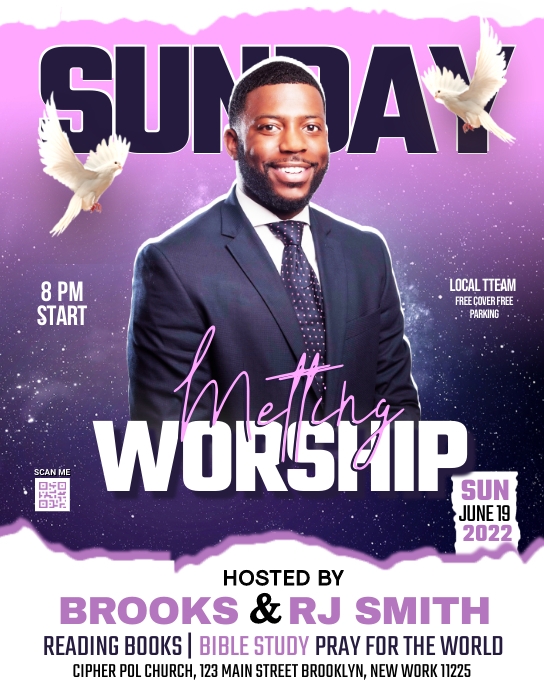 Sunday Service Flyer Template | PosterMyWall