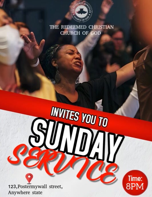 Copy of Sunday service flyer template | PosterMyWall