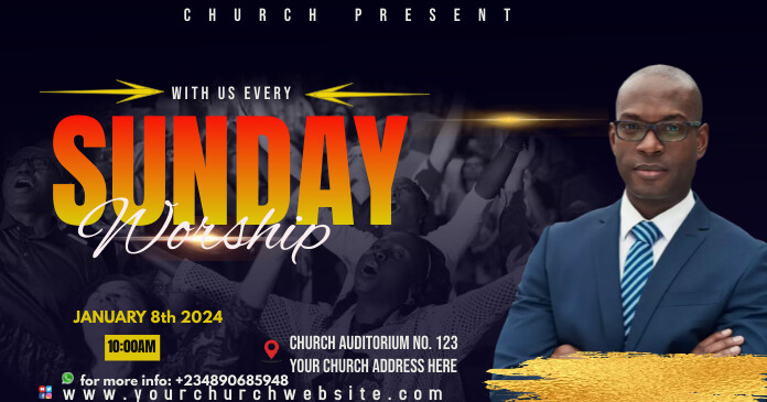 SUNDAY SERVICE flyer template | PosterMyWall