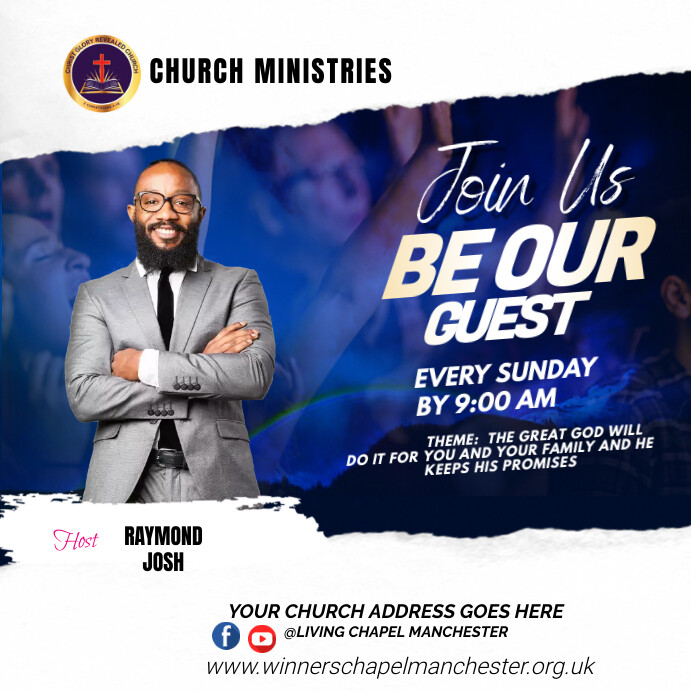 Modèle SUNDAY SERVICE flyer template | PosterMyWall