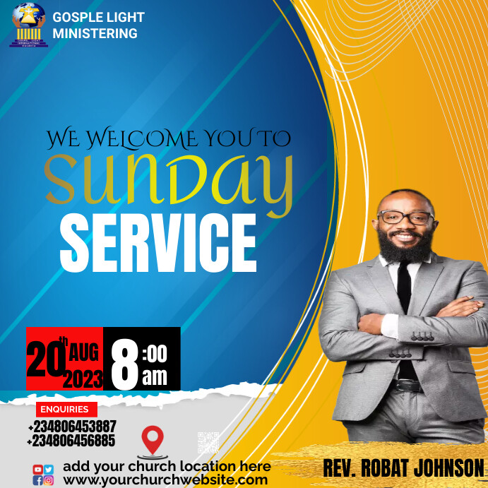Copy of SUNDAY SERVICE flyer template | PosterMyWall
