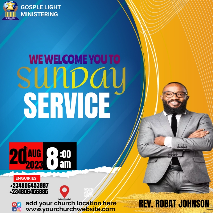 Copy of SUNDAY SERVICE flyer template | PosterMyWall
