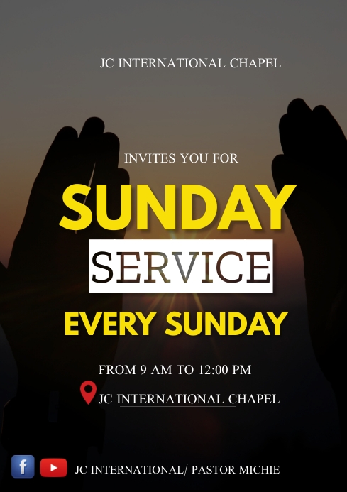 sunday service flyer template | PosterMyWall