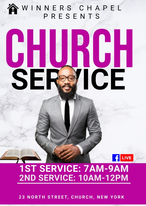 SUNDAY SERVICE FLYER TEMPLATE | PosterMyWall