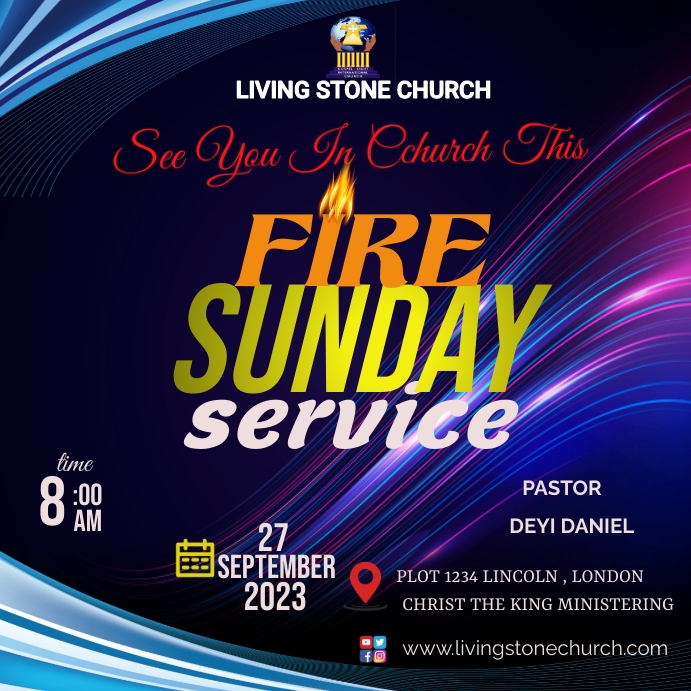 SUNDAY SERVICE flyer template | PosterMyWall