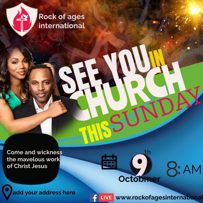 SUNDAY SERVICE flyer template | PosterMyWall