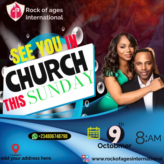 SUNDAY SERVICE flyer template | PosterMyWall
