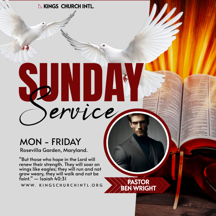 Sunday Service Grey Flyer Template | PosterMyWall