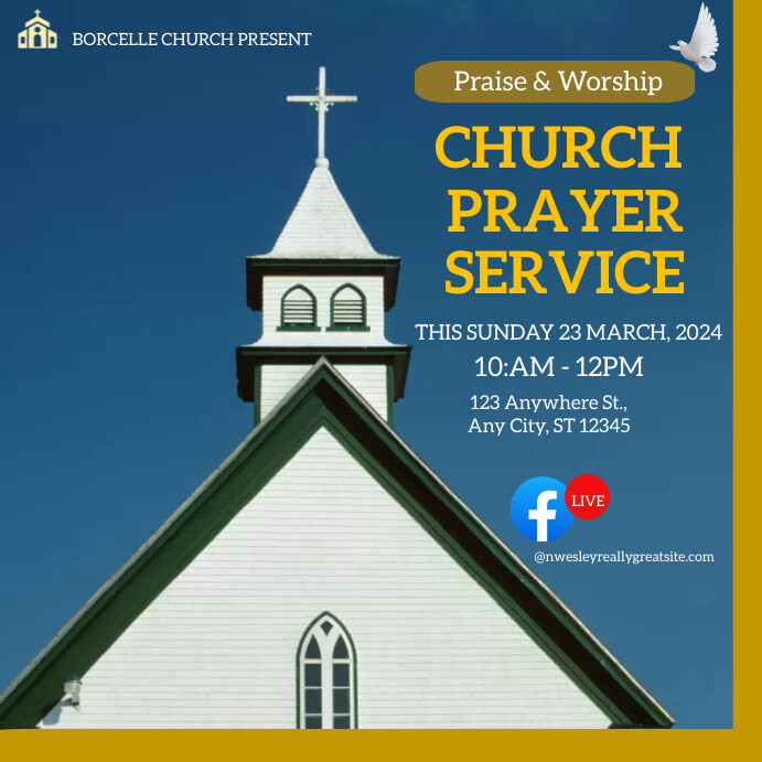 Plantilla de Sunday Service Instagram Post Template | PosterMyWall