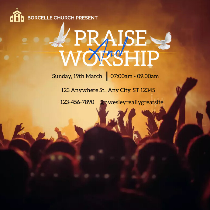 Sunday Service Instagram Post Template | PosterMyWall