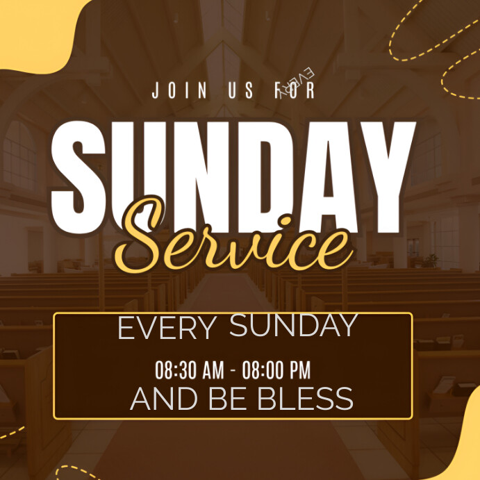 Sunday service invitation Template | PosterMyWall