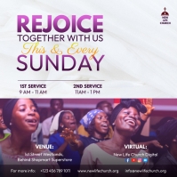 Sunday Service Invitation Flyer Template | PosterMyWall