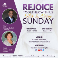 Sunday Service Invitation Flyer Template | PosterMyWall