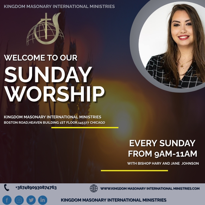 SUNDAY SERVICE INVITATION FLYER POSTER TEMPLA Template | PosterMyWall