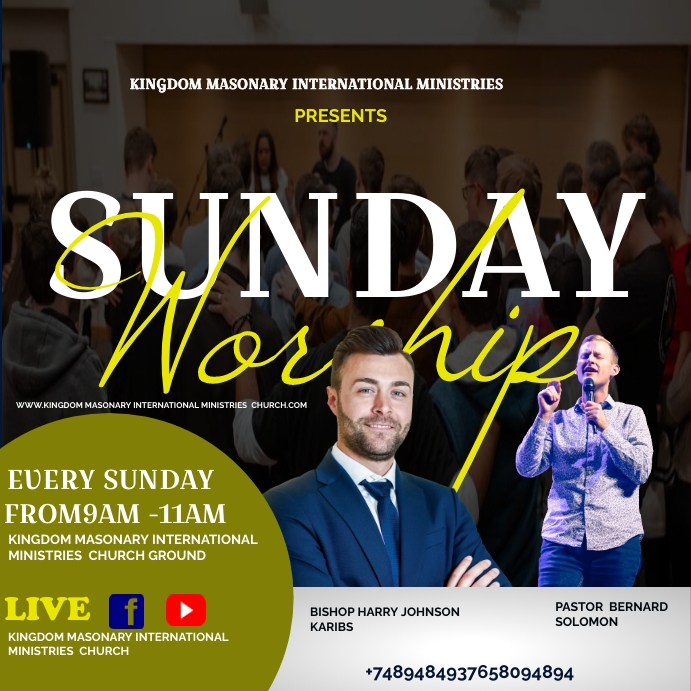 SUNDAY SERVICE INVITATION FLYER POSTER TEMPLA Template | PosterMyWall
