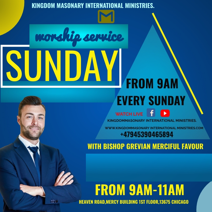 SUNDAY SERVICE INVITATION FLYER POSTER TEMPLA Template | PosterMyWall