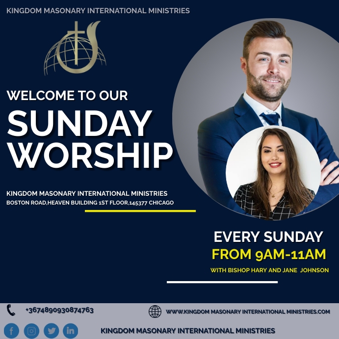 SUNDAY SERVICE INVITATION FLYER POSTER TEMPLA Template | PosterMyWall