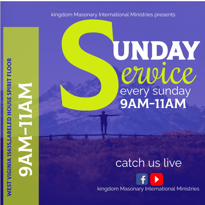 SUNDAY SERVICE INVITATION POSTERFLYER TEMPLA Template | PosterMyWall