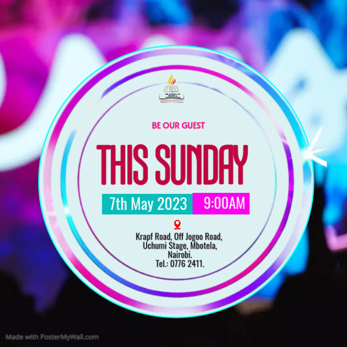 sunday service invite Template | PosterMyWall