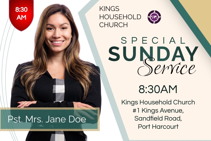 Sunday Service invite Template | PosterMyWall
