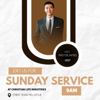 SUNDAY SERVICE Template | PosterMyWall