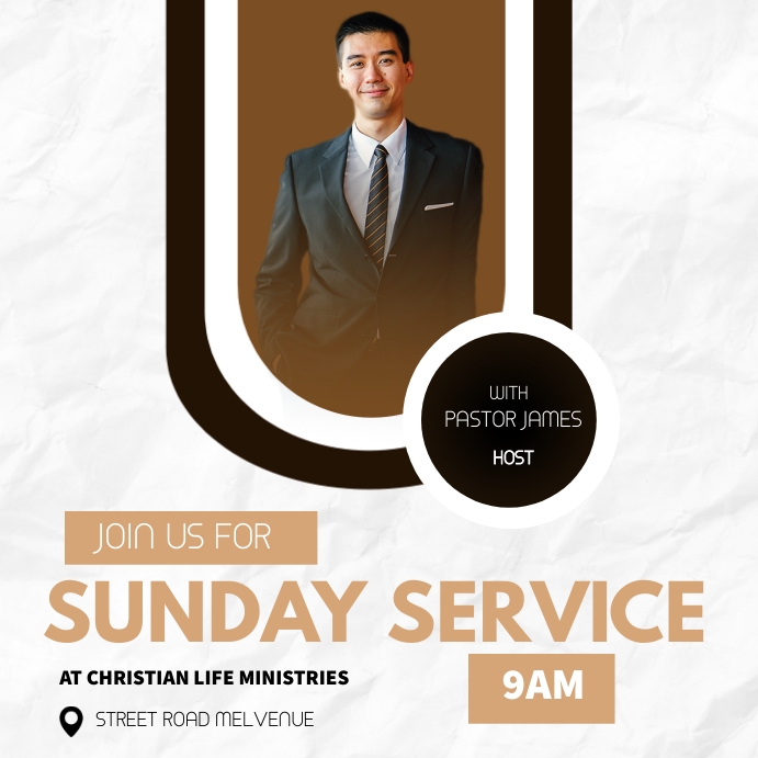 Sunday Service Invite Flyer Template | PosterMyWall