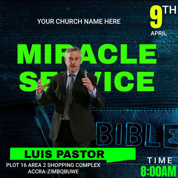 Sunday service/miracle service Template | PosterMyWall