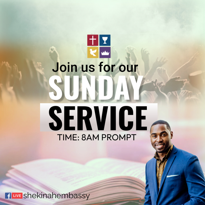 SUNDAY SERVICE POSTER (5) Template | PosterMyWall