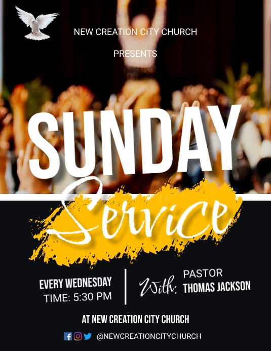 Copy of SUNDAY SERVICE POSTER | PosterMyWall