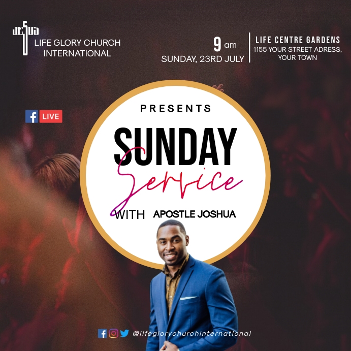 Copy of SUNDAY SERVICE POSTER | PosterMyWall