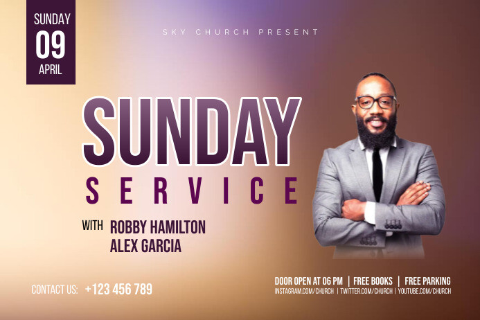 Sunday Service Poster Template | PosterMyWall
