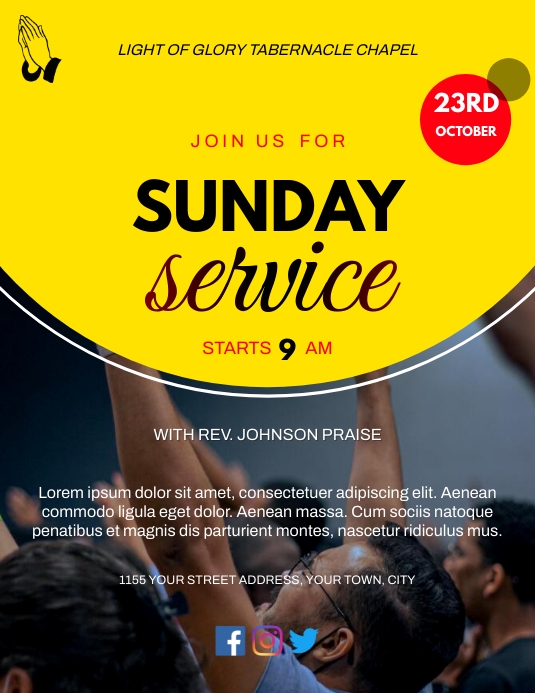 Copy of SUNDAY SERVICE POSTER | PosterMyWall