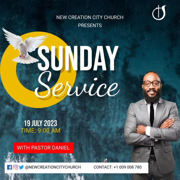 SUNDAY SERVICE POSTER Template | PosterMyWall