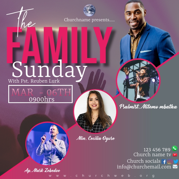 Sunday service poster Template | PosterMyWall