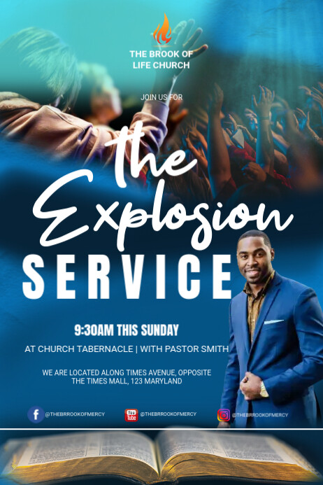 Sunday Service Poster Template | PosterMyWall
