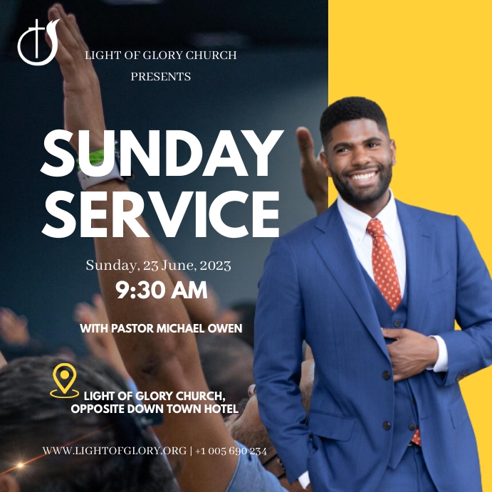 Copy of SUNDAY SERVICE POSTER | PosterMyWall