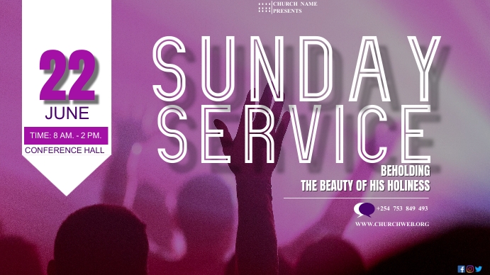 Sunday service poster Template | PosterMyWall